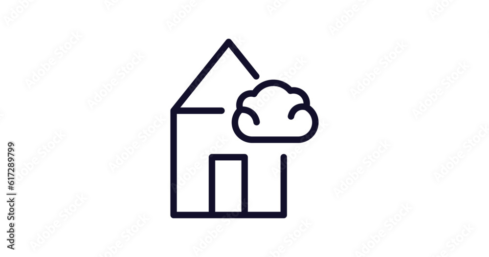 patchy fog icon. Thin line patchy fog icon from weather collection ...