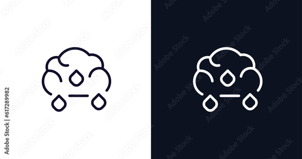 sprinkle weather icon. Thin line sprinkle weather icon from weather ...