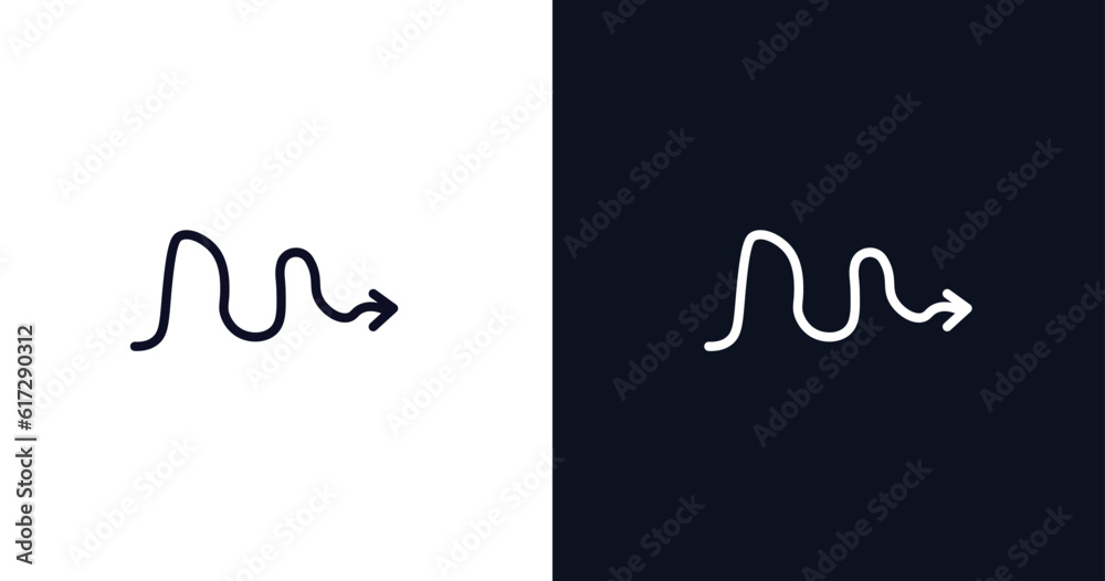 squiggly arrow icon. Thin line squiggly arrow icon from user interface ... squiggly arrow icon. Thin line squiggly arrow icon from user interface ...