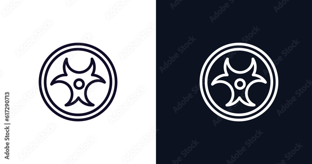 nuclear sign icon. Thin line nuclear sign icon from traffic signs ...