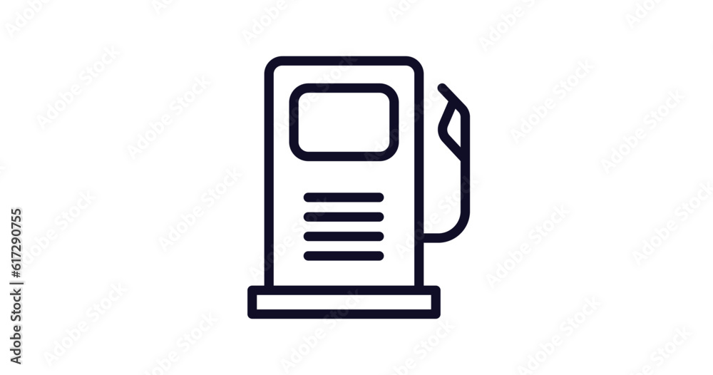 gasoline sign icon. Thin line gasoline sign icon from traffic signs ...
