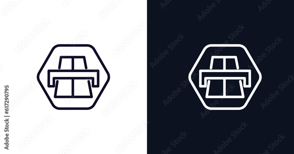 motorway sign icon. Thin line motorway sign icon from traffic signs ...