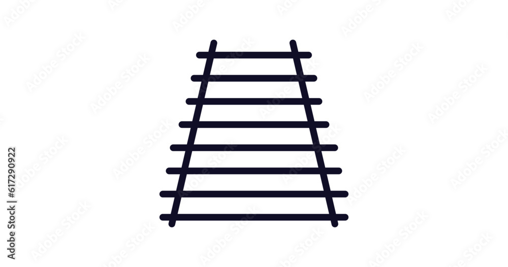 railway icon. Thin line railway icon from traffic signs collection ...