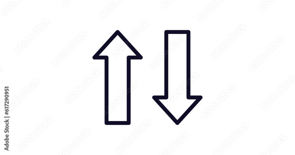 two ways icon. Thin line two ways icon from traffic signs collection ...