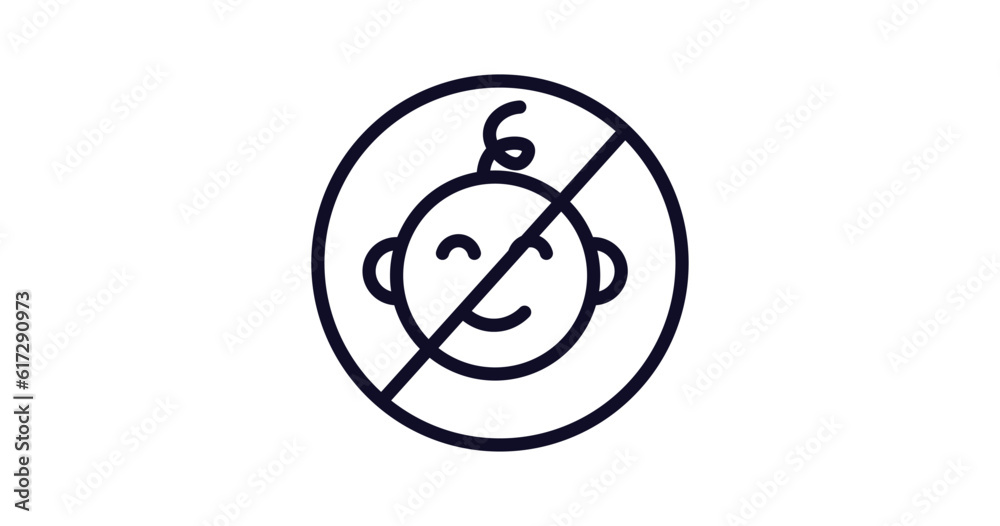 no children icon. Thin line no children icon from traffic signs ...