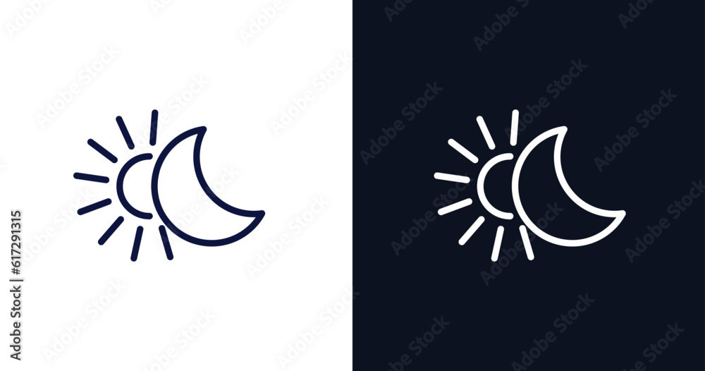 solstice icon. Thin line solstice icon from summer collection. Outline ...