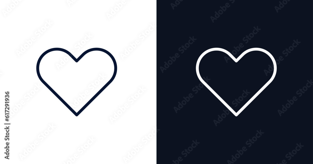 heart icon. Thin line heart icon from strategy collection. Outline ...