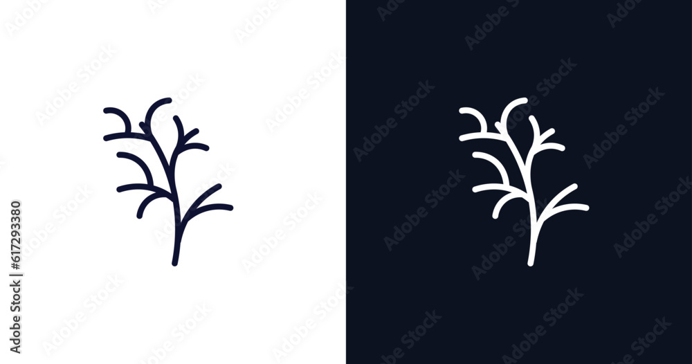cypress leaf icon. Thin line cypress leaf icon from nature collection ...