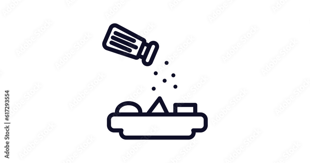 seasoning icon. Thin line seasoning icon from kitchen collection ...