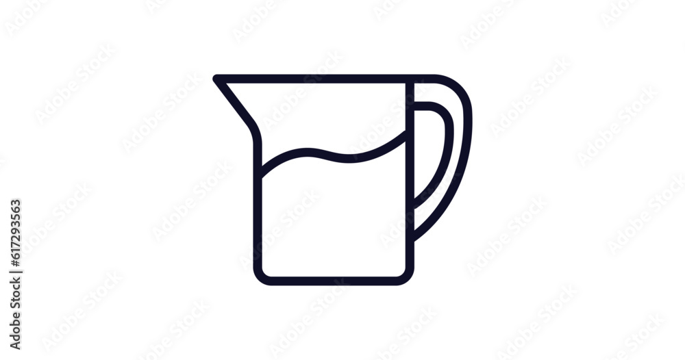 pitcher icon. Thin line pitcher icon from kitchen collection. Outline ...