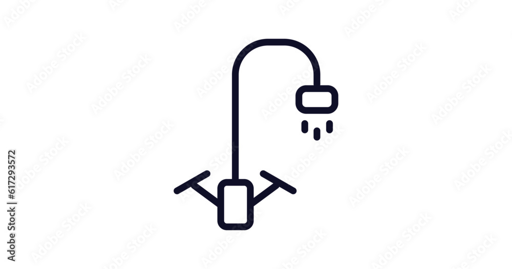 kitchen tap icon. Thin line kitchen tap icon from kitchen collection ...