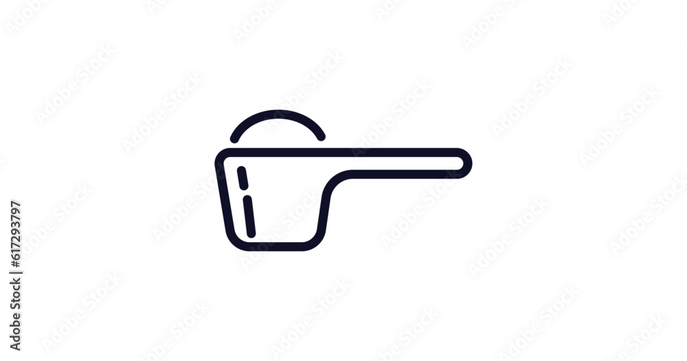 scoop icon. Thin line scoop icon from kitchen collection. Outline ...