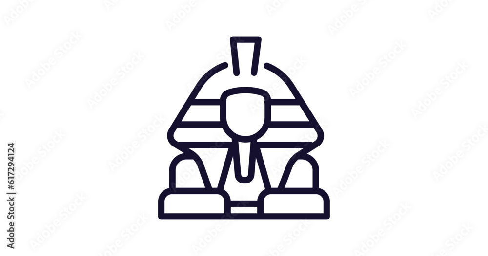 sphinx icon. Thin line sphinx icon from history collection. Outline ...