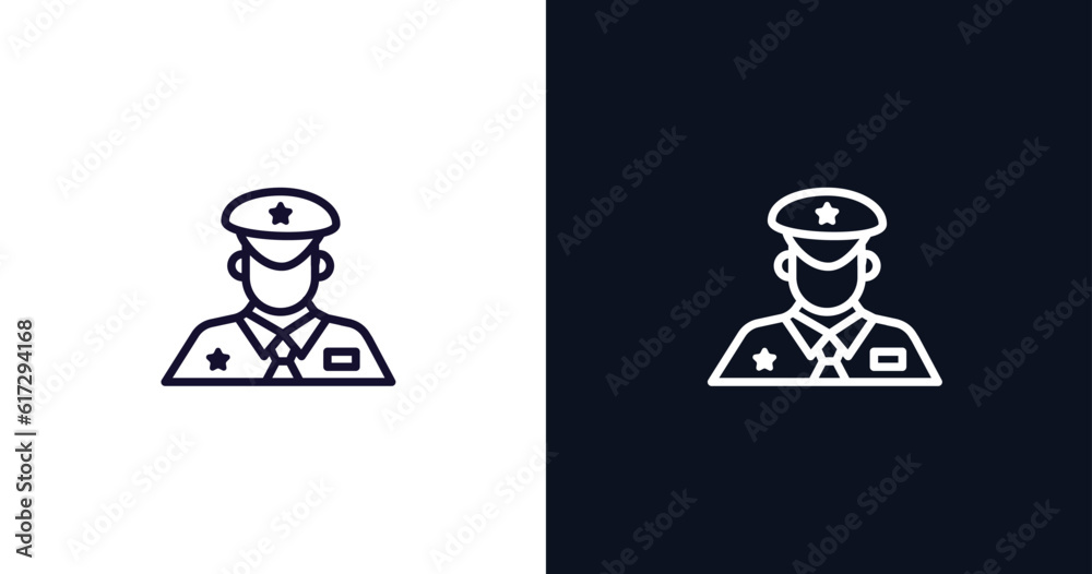 policeman icon. Thin line policeman icon from history collection ...