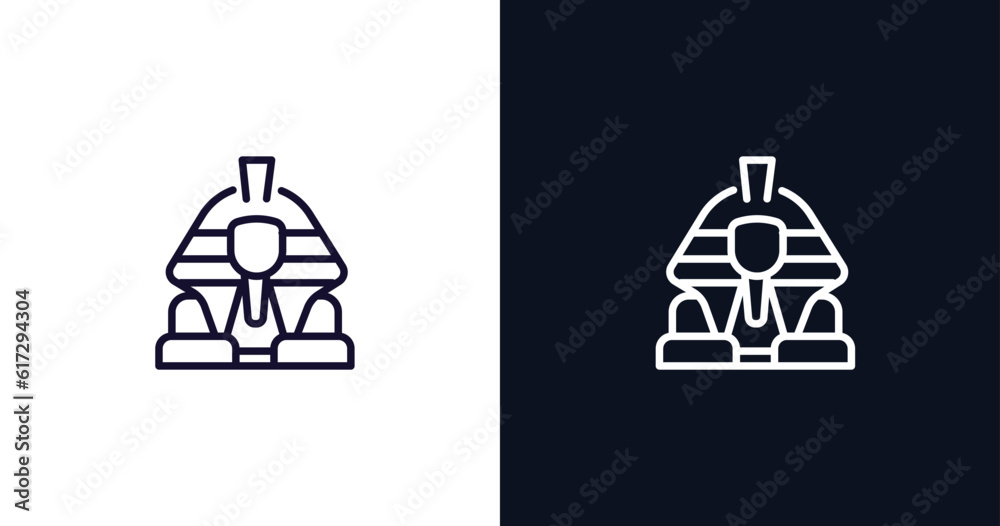 sphinx icon. Thin line sphinx icon from history collection. Outline ...