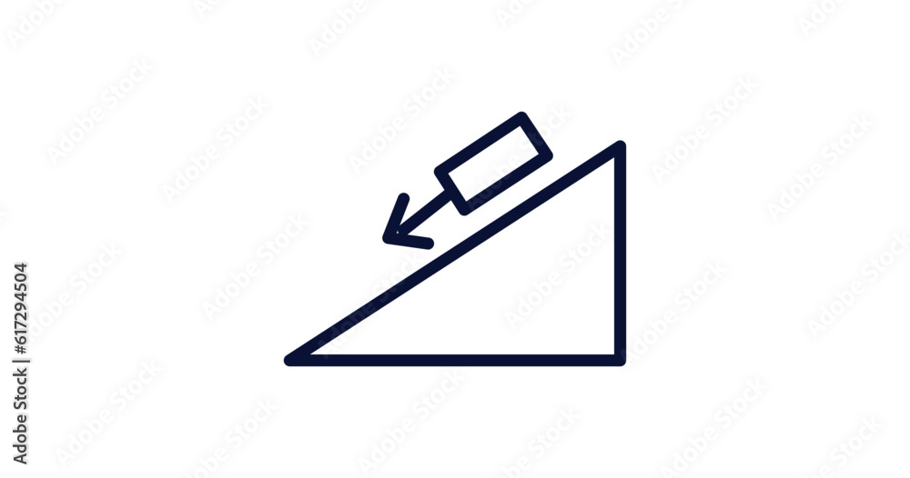 inclined icon. Thin line inclined icon from construction collection ...