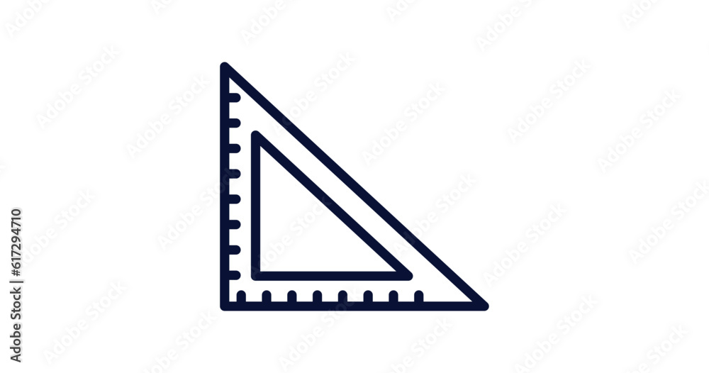 angle ruler icon. Thin line angle ruler icon from construction ...