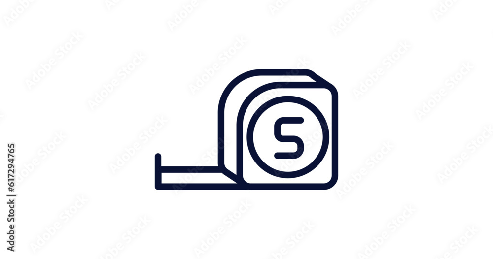 five meters ruler icon. Thin line five meters ruler icon from ...