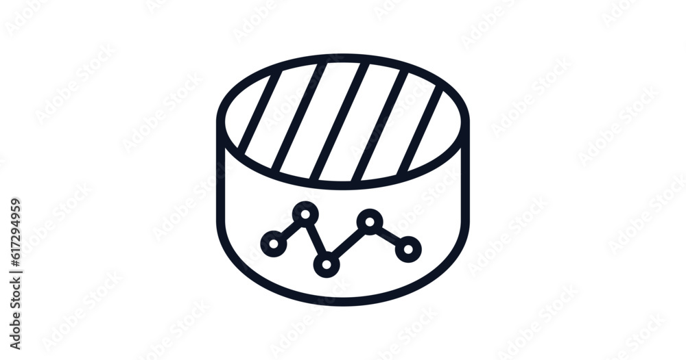 merge charts icon. Thin line merge charts icon from business and analytics collection. Outline ...