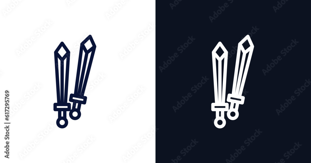 combat icon. Thin line combat icon from military and war and collection ...