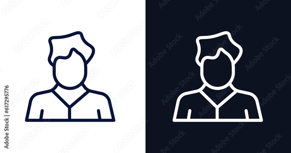 civilian icon. Thin line civilian icon from military and war and ...