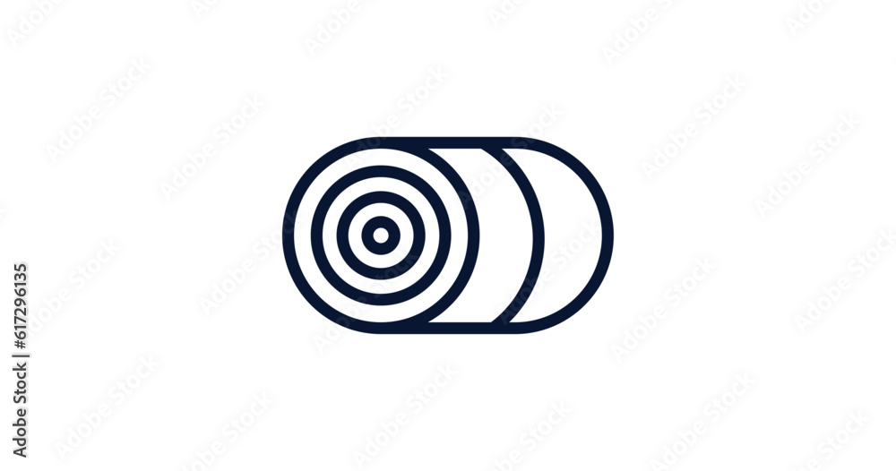 bale of hay icon. Thin line bale of hay icon from agriculture and farm ...