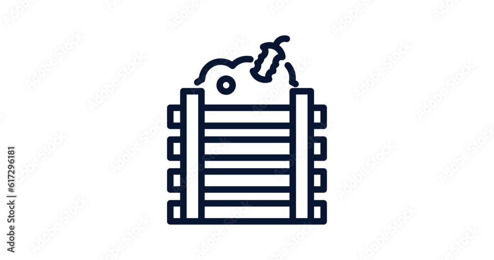 composter icon. Thin line composter icon from agriculture and farm ...