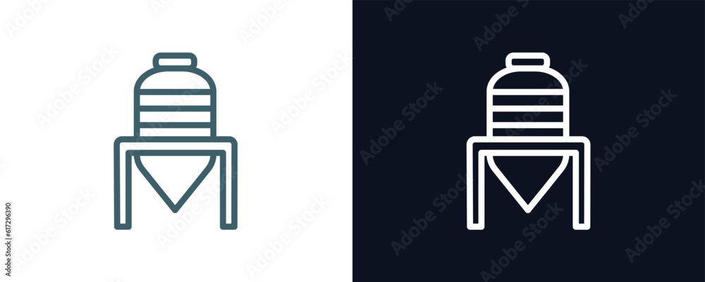 silo icon. Thin line silo icon from agriculture and farm collection ...