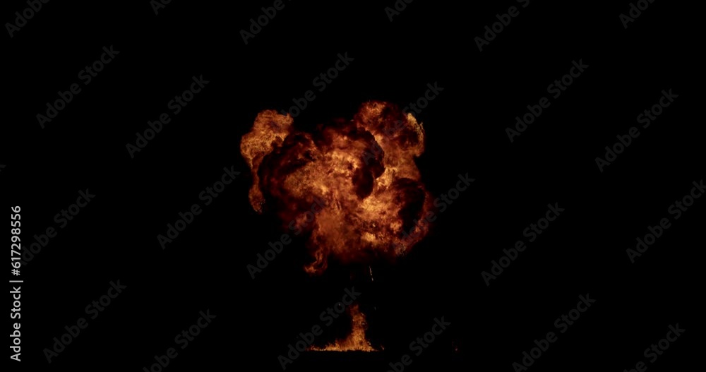 Fire explosion from the bottom of the screen, dark background for ...