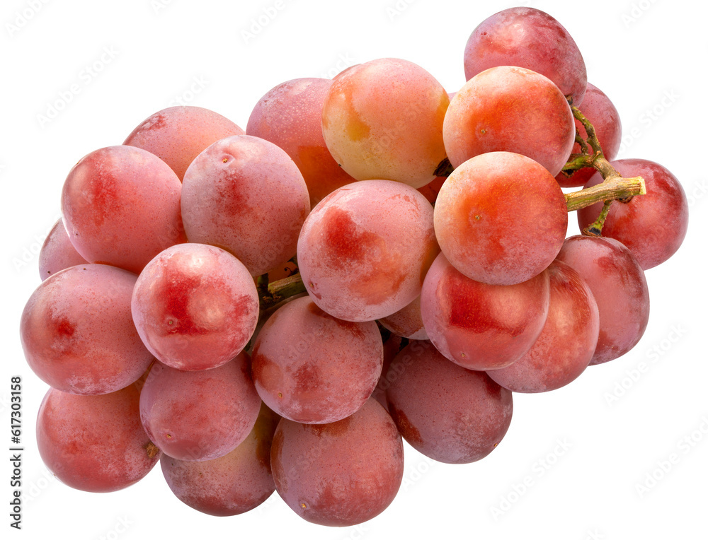Queen Nina Grape On white background, Red grape isolate on white PNG ...