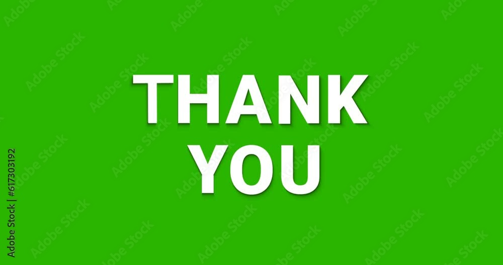 Thank you animation. Thank you text typography. Animated thank you ...