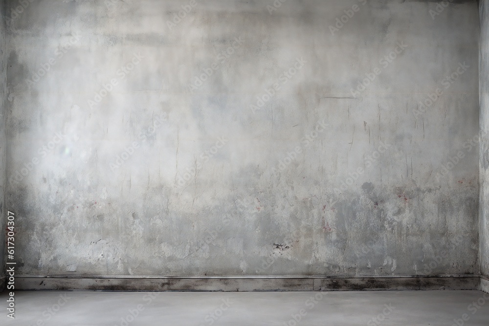 Front view, empty wall painted in cement backdrop for website slide ...