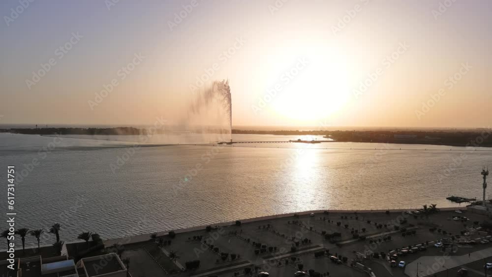 Jeddah, Saudi Arabia: Aerial view of coastal city and resort town ...