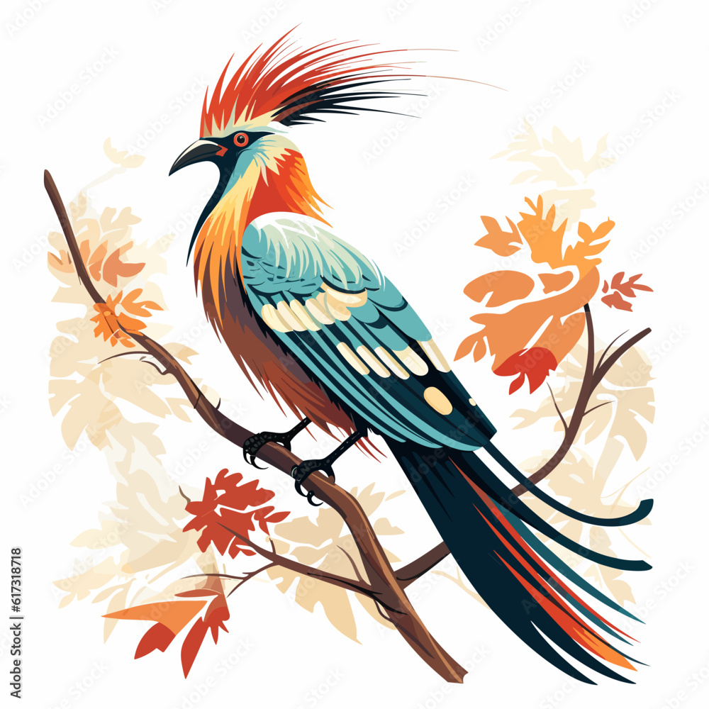 Prehistoric Marvel: Hoatzin in Vector Cartoon Style Stock Vector ...