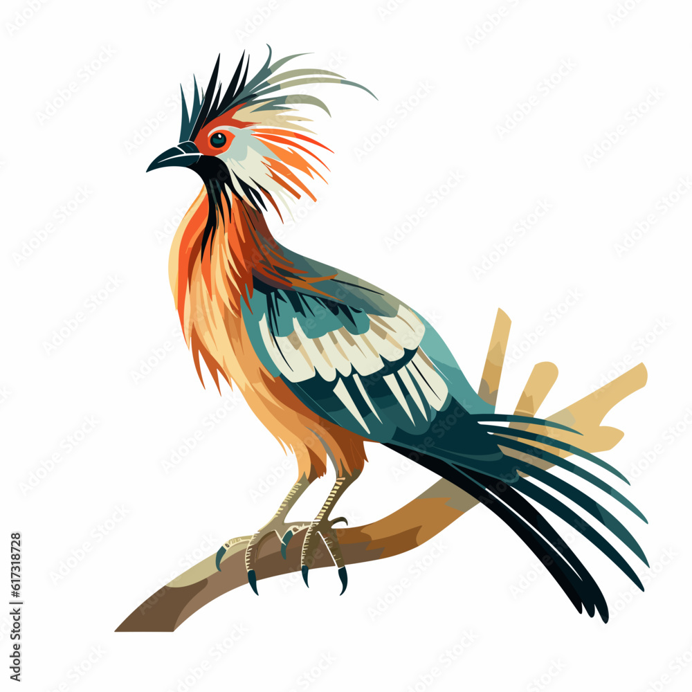 Prehistoric Marvel: Hoatzin in Vector Cartoon Style Stock Vector ...