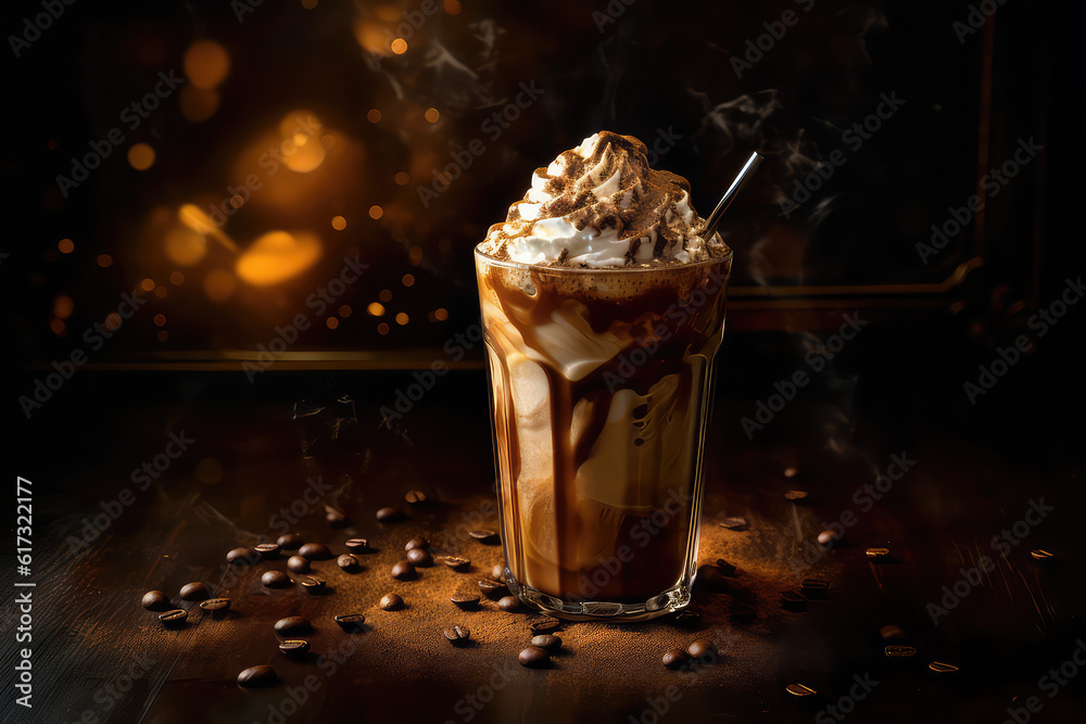 Gorgeous photo of Frappuccino: A blended coffee drink delight Stock ...