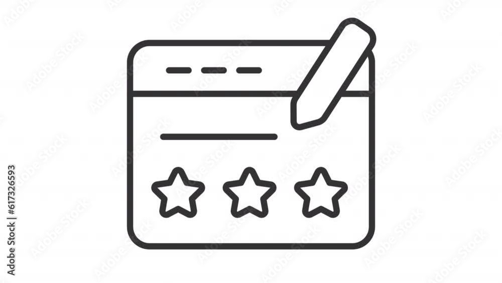 Testimonial icons animation. Animated line user feedback. Customer ...