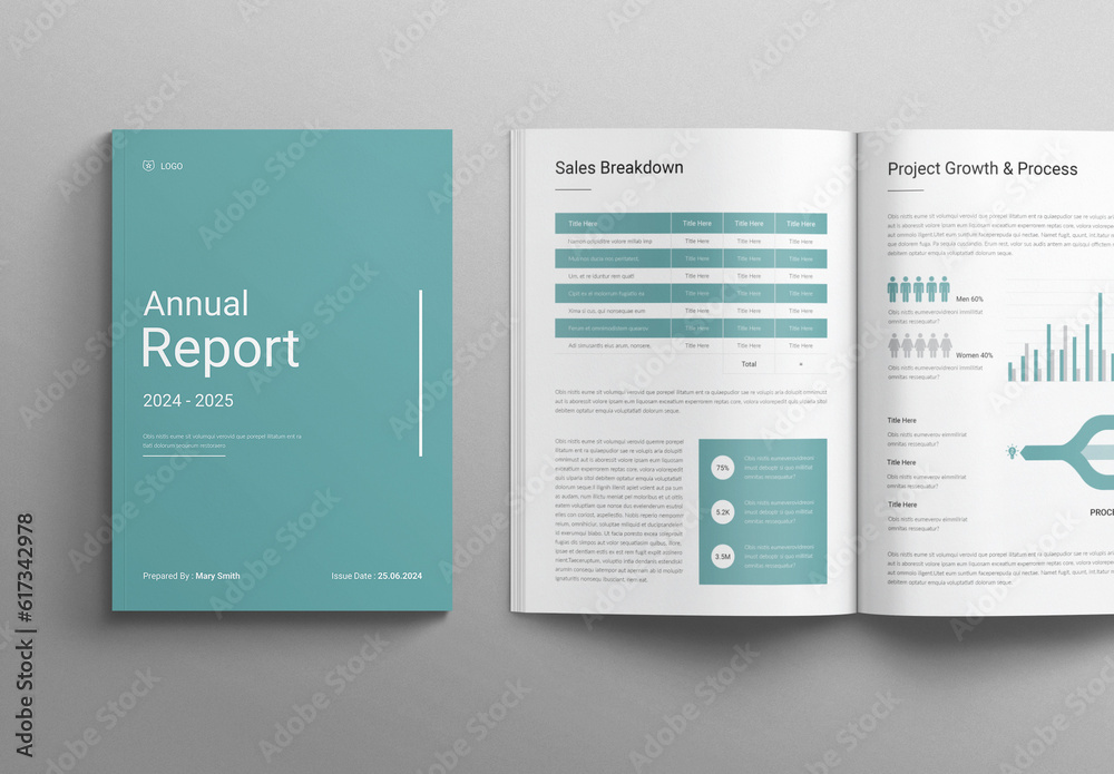 Modelo de Annual Report Template do Stock | Adobe Stock