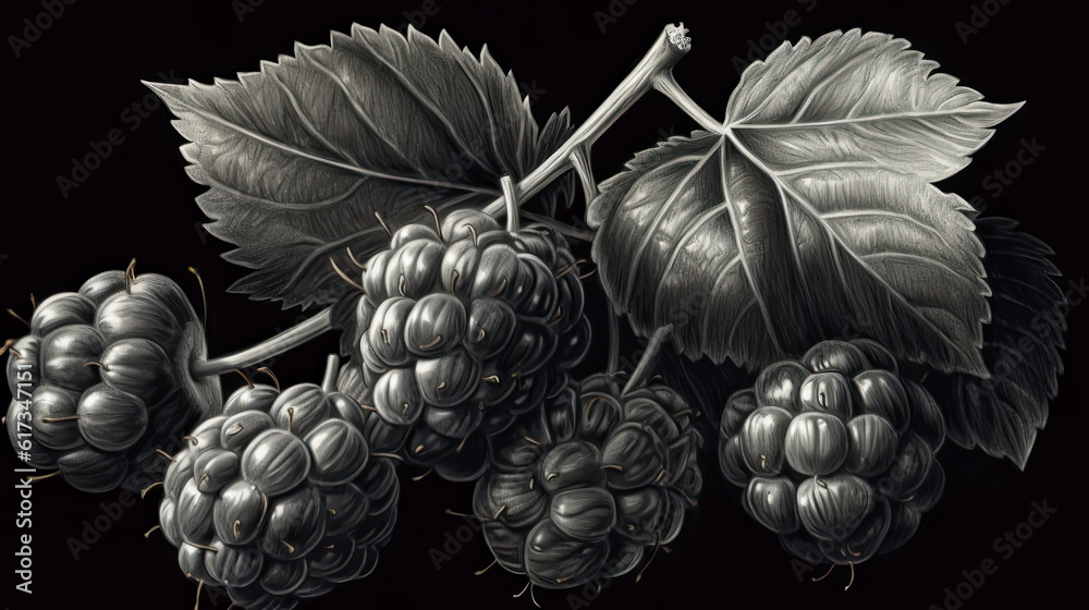 Blackberries Drawing