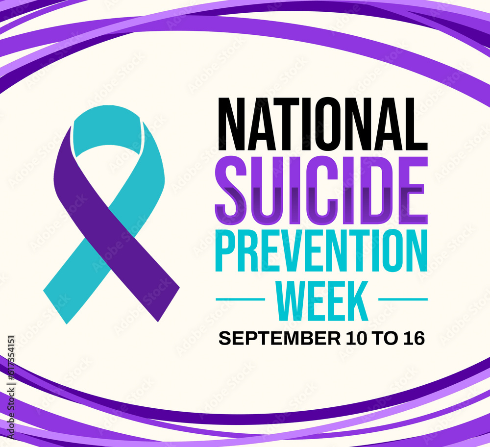 Suicide Prevention week is observed in September, background design ...