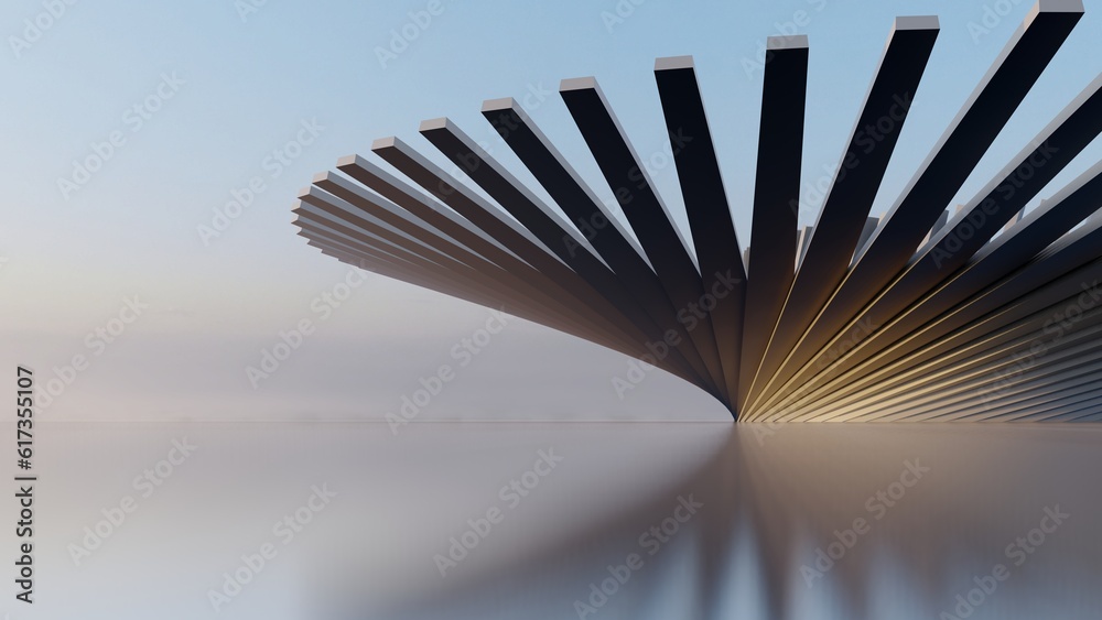 3d render abstract architecture background building geometric shape ...