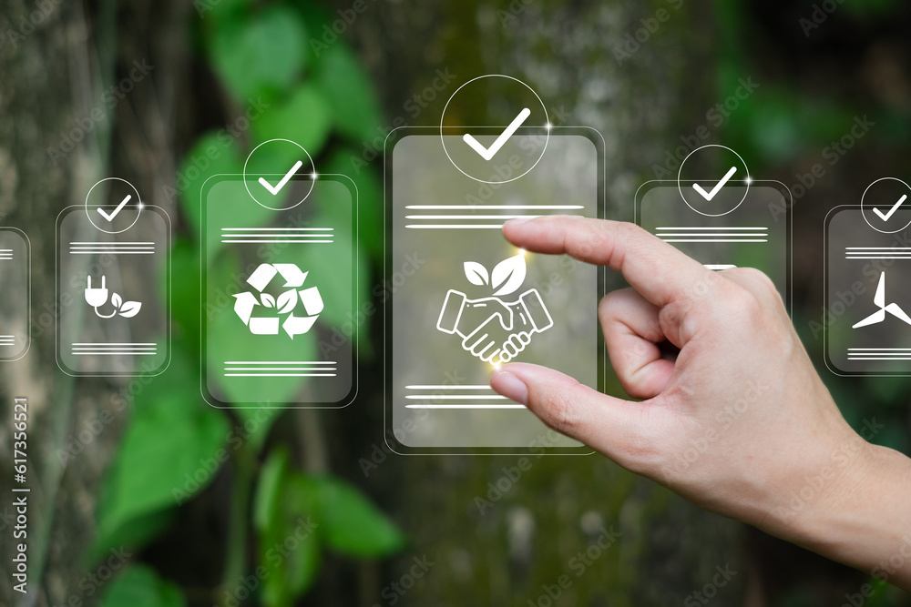 Concept of net zero collaboration or corporate business and ...