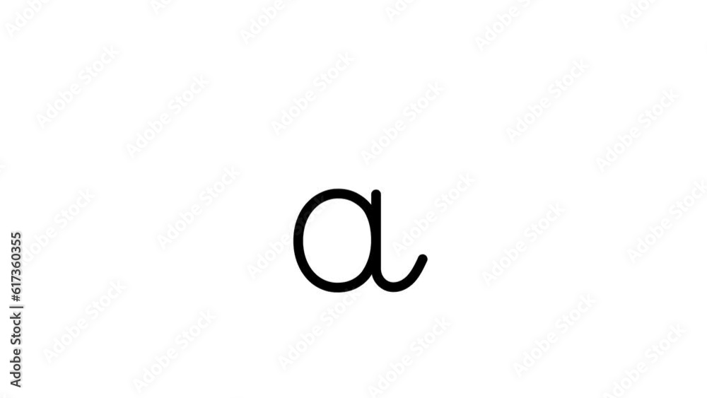 A letter small writing cartoon animation. Compatibile part of alphabet ...