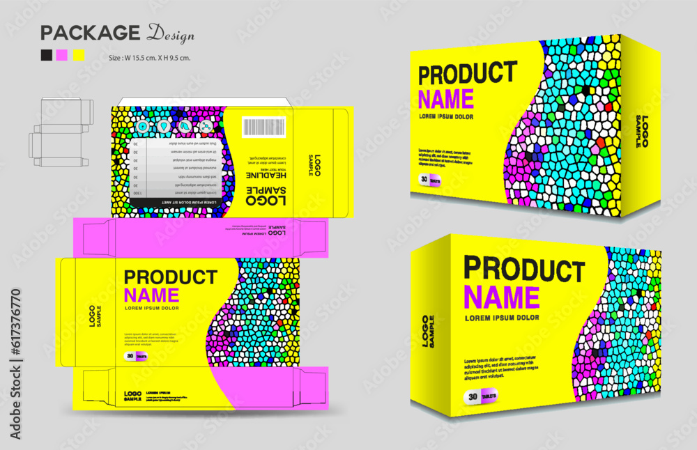 Cosmetic box design, Supplements box template, Package design template ...
