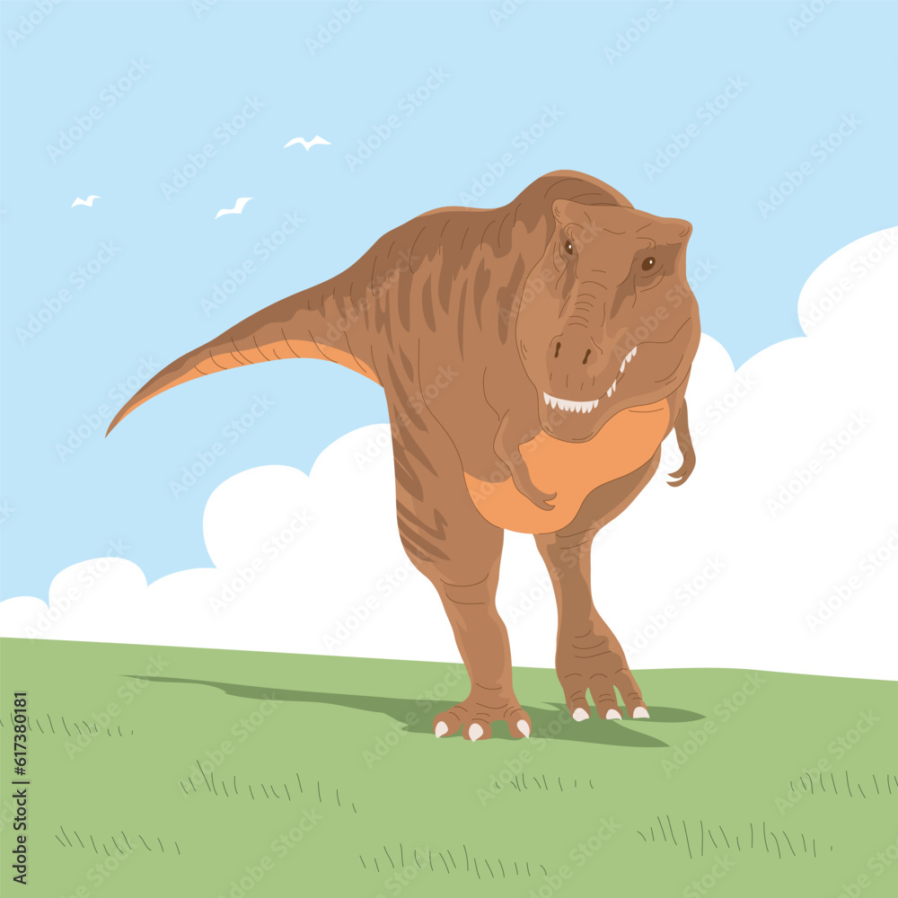 Predatory dinosaur tyrannosaurus rex of the Jurassic period ...