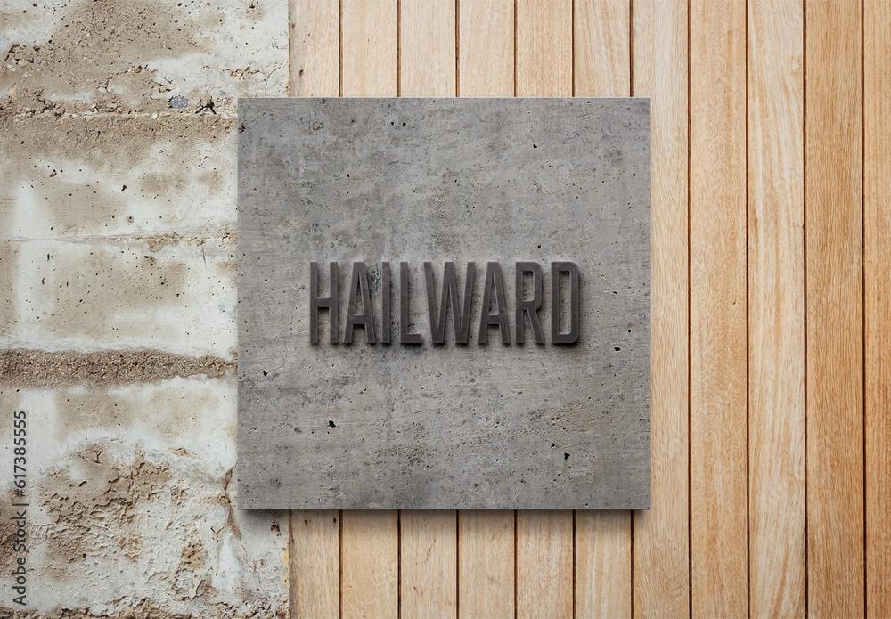 Logo Mockup Template Style Effect Gold Wall Badge Mockup 3D Metal Text ...