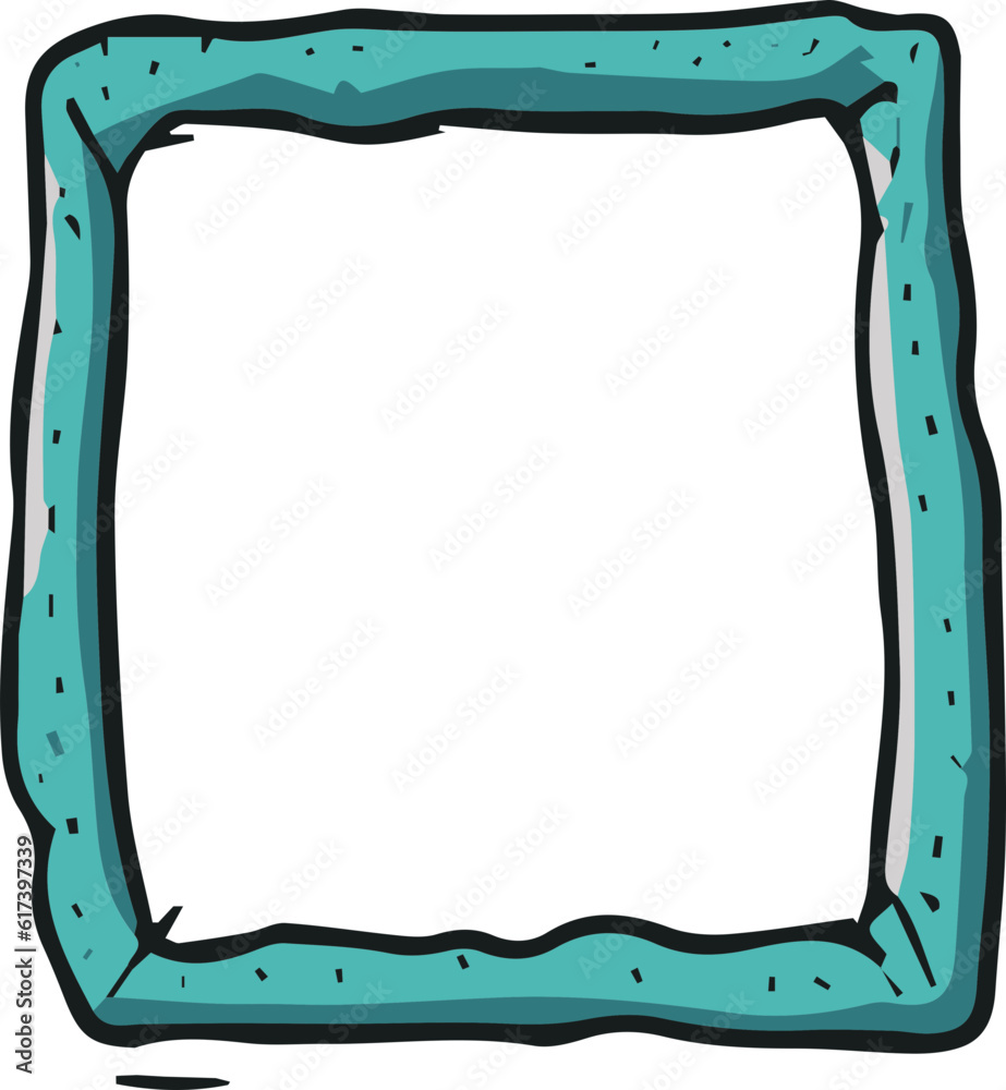 Colourful cartoon effect frame, gaming, vector, portrait illustration ...