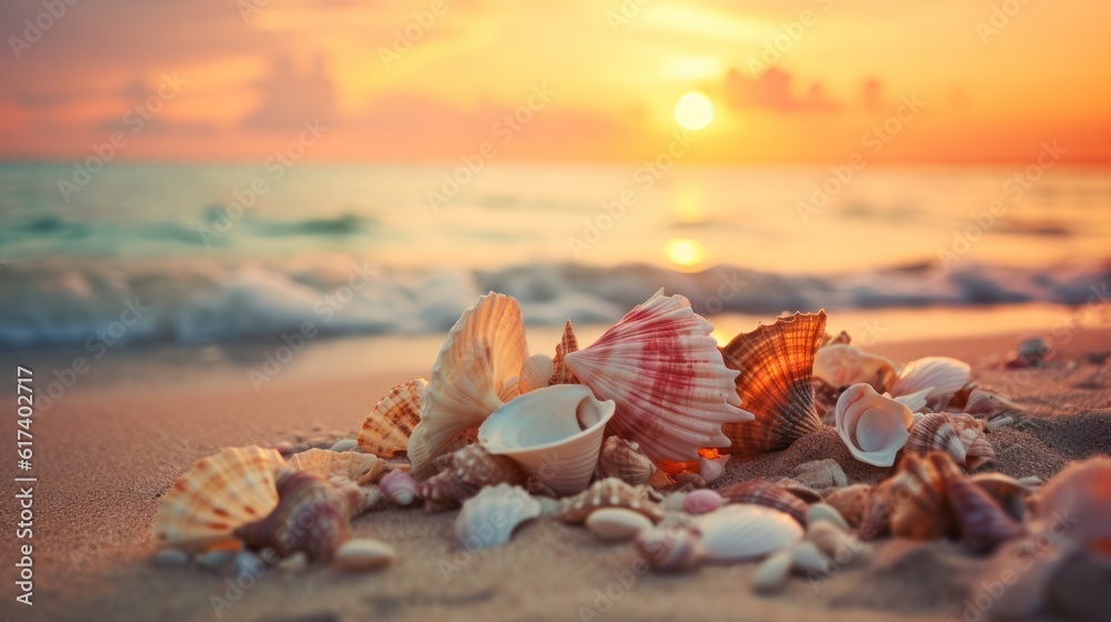 Tropical Conch Shell Island Beach Wallpaper with Lensbaby Effect and ...