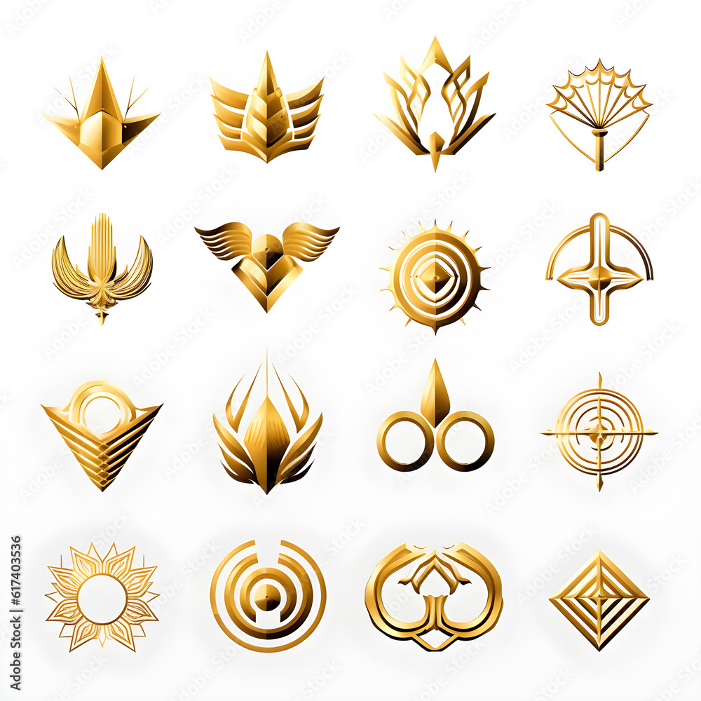 3d logo, 3d gold logo circle design on white background. AI generated ...