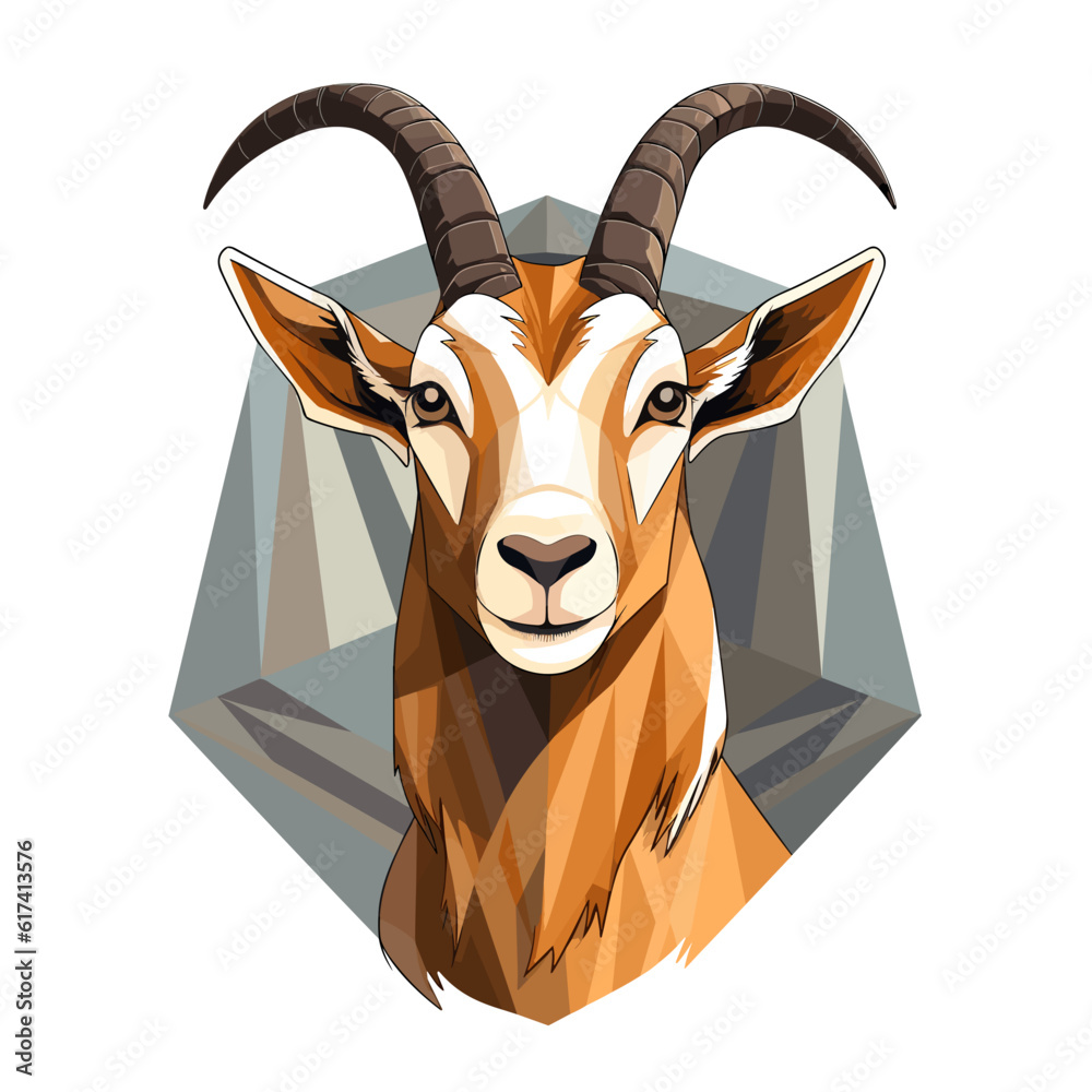 Billy Goat Head Cartoon